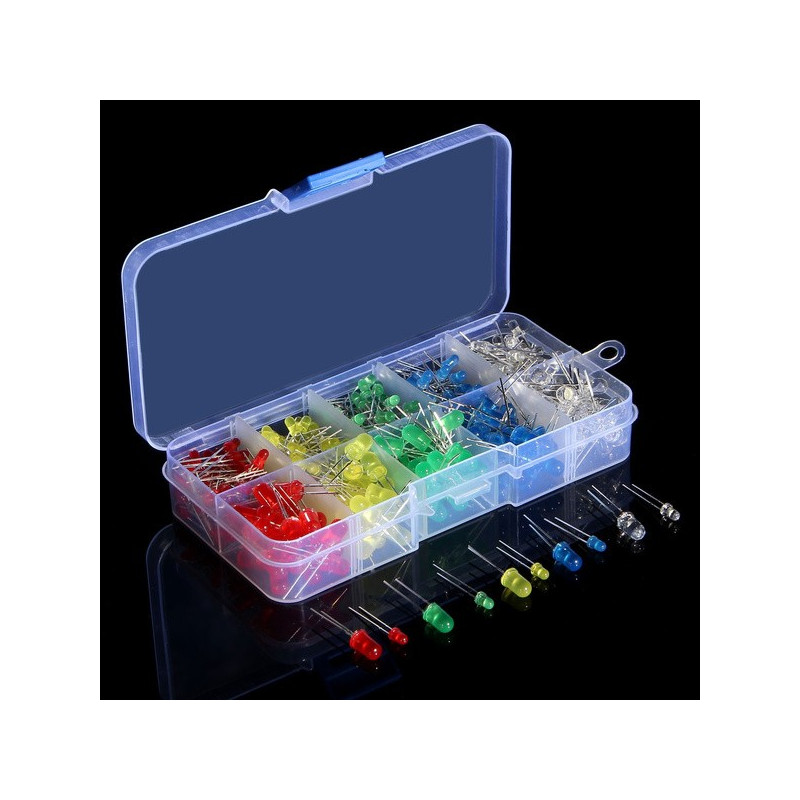 Set of 375 LEDs, 3mm and 5mm, different colors