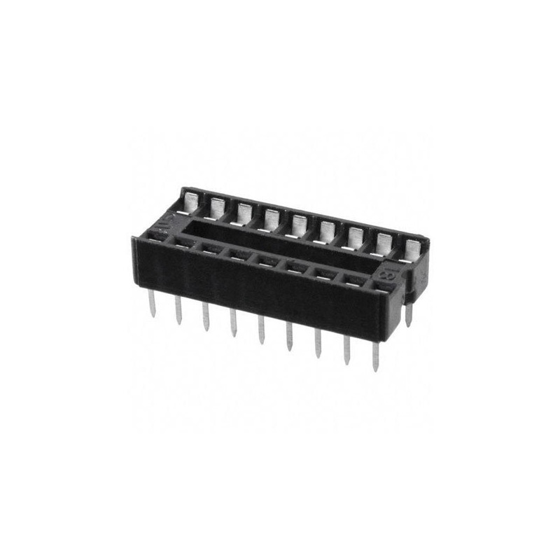18-pin DIP socket, pitch 2.54mm , PCB 0.6mm