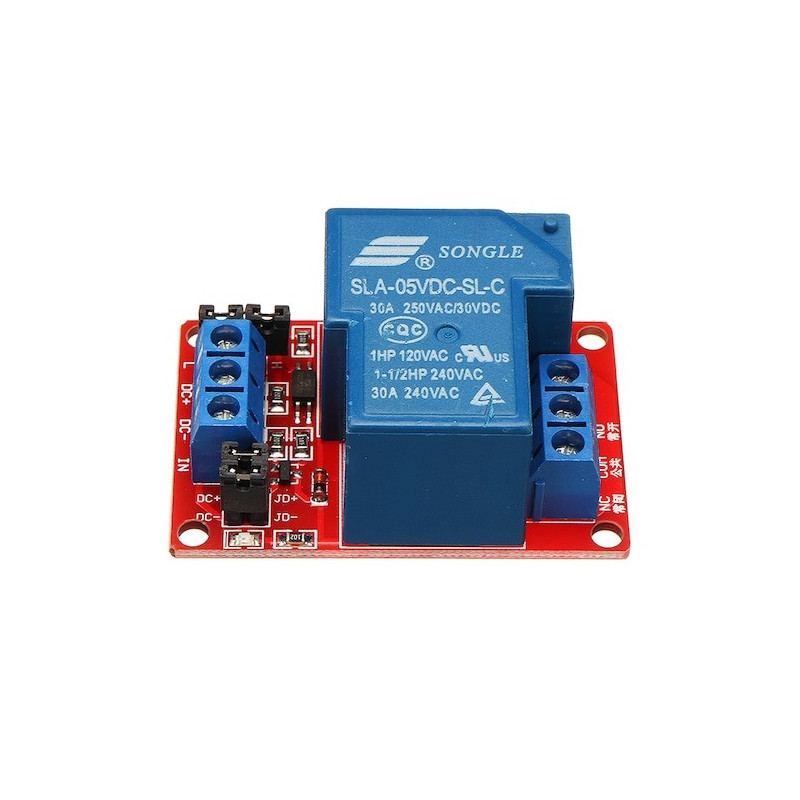 Relay module with optocoupler, 1 channel, 12V