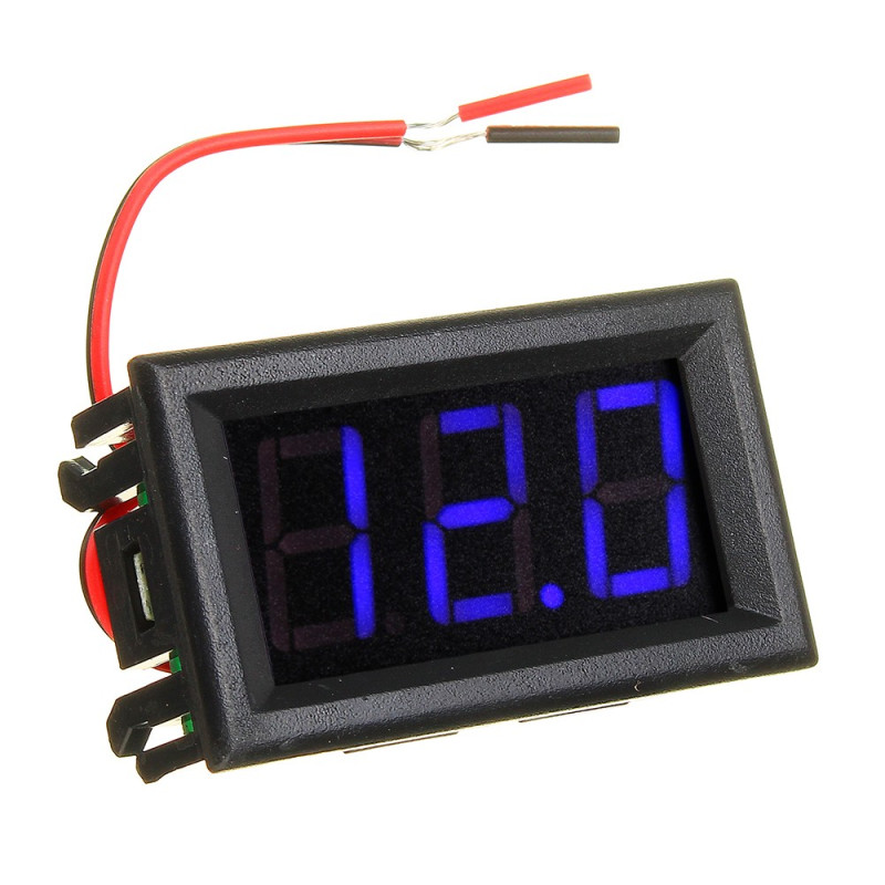 Digital voltmeter with display, 4 - 30V, Blue