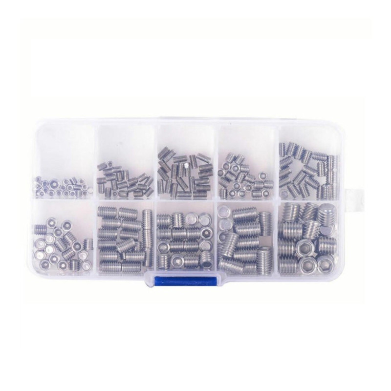 Set of headless screws, Allen Head, stainless