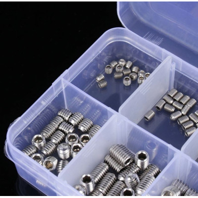 Set of headless screws, Allen Head, stainless