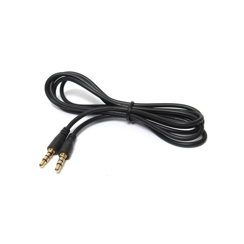 Male-male audio cable, 4 poles, 100cm