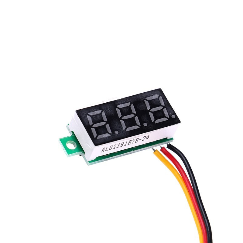 Voltmetru digital, 0.28'', 0-100VDC, 3 fire, Verde