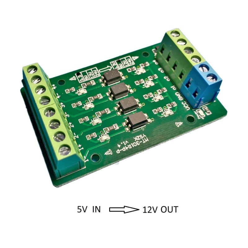 Logic level converter module, 5V IN, 12V OUT