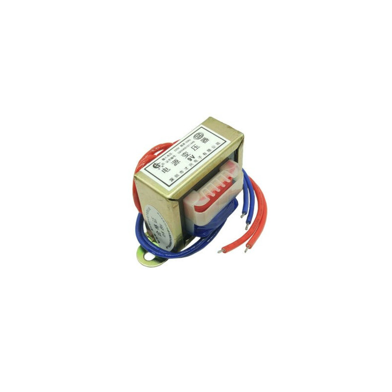 Transformer 220VAC to 9VAC, 1W, copper core