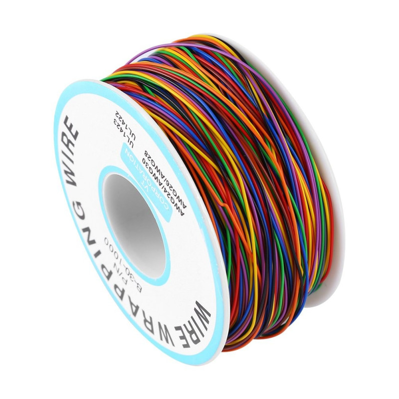 Wire set 30AWG plated copper 280m 8 colors