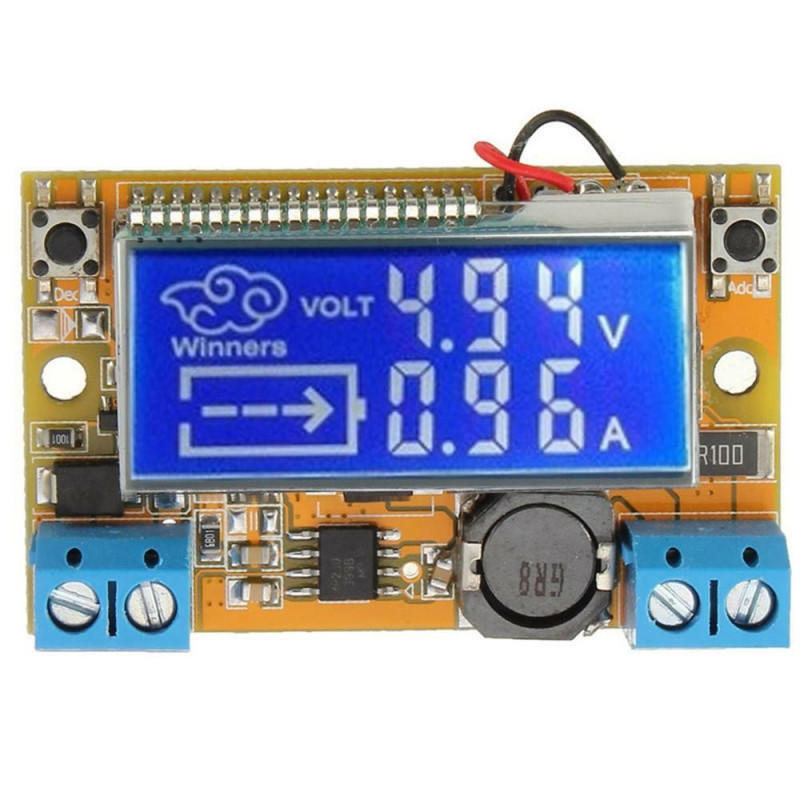 DC-DC step-down module with LCD, adjustable 0-16V
