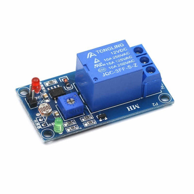 12V relay module with light sensor, 10A AC/DC