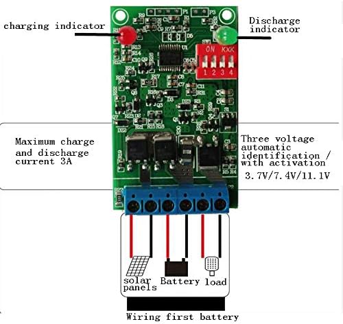 Modul control lampa solara, incarcare baterie