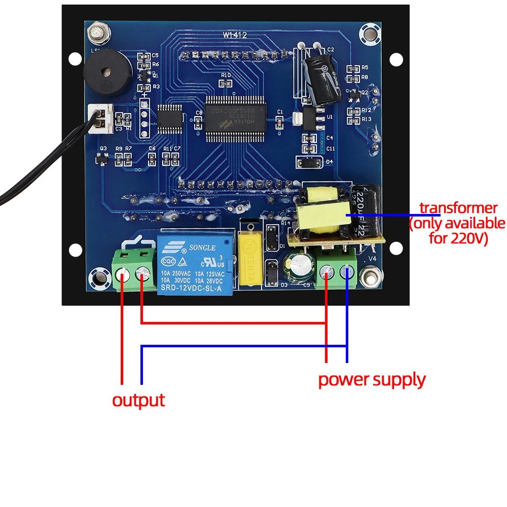 Modul control temperatura, XH-W1412, 220VAC